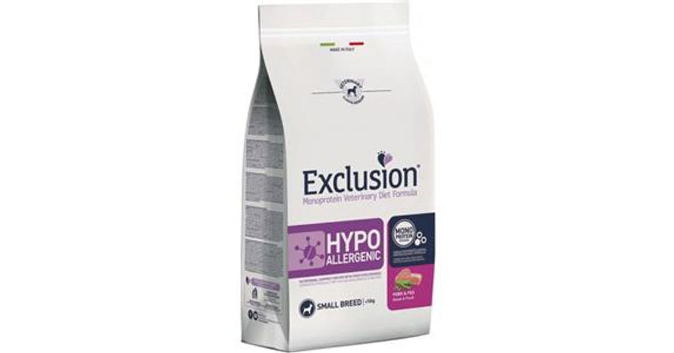 Exclusion Diet Hypoallergenic Small Breed (Maiale Piselli) - secco 2Kg | QualeScegliere.it